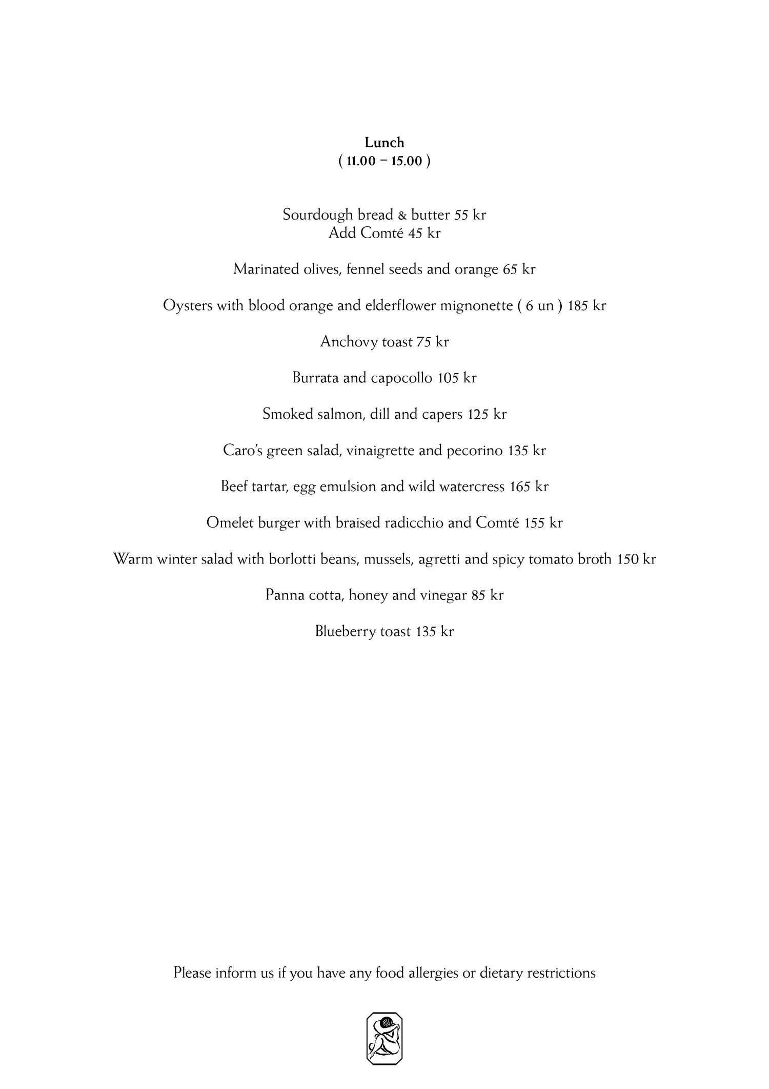 Lunch – Apollo Bar